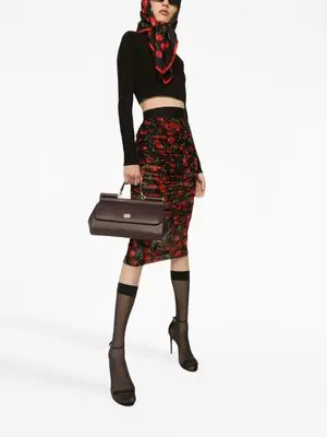 Dolce & Gabbana High-neck Crop Top