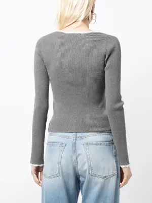B+AB Scallop-collar Ribbed Jumper