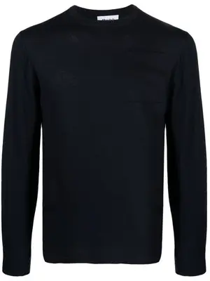 ERALDO Crew-neck Wool-blend Jumper - Blue