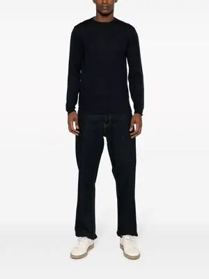ERALDO Crew-neck Wool-blend Jumper - Blue