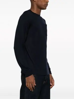 ERALDO Crew-neck Wool-blend Jumper - Blue