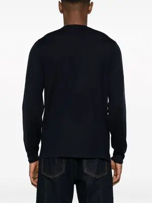 ERALDO Crew-neck Wool-blend Jumper - Blue