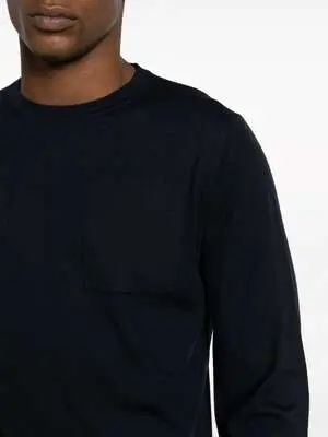 ERALDO Crew-neck Wool-blend Jumper - Blue