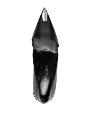 Alexander McQueen Punk Leather Pumps - Black