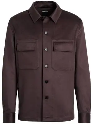 Zegna Alba Oasi Cashmere Overshirt - Red
