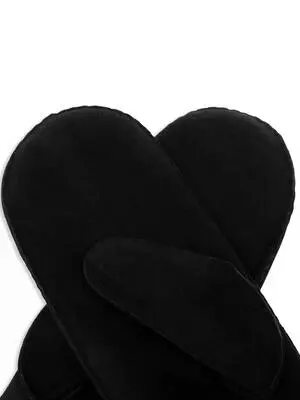 UGG Logo-embroidered Shearling Mittens - Black
