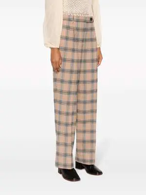 Zimmermann Luminosity Checked Tailored Trousers - Neutrals