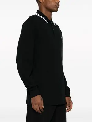 Fred Perry Logo-embroidered Cotton Polo Shirt - Black