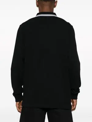 Fred Perry Logo-embroidered Cotton Polo Shirt - Black