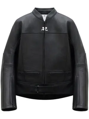 COURREGES Scuba Leather Bomber Jacket