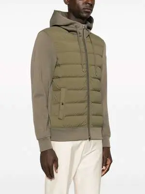 Herno Quilted-panel Hooded Jacket - Green