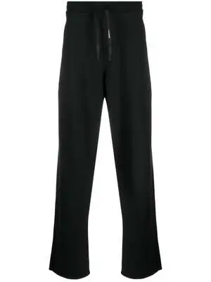 A PAPER KID Logo-patch Cotton Track Pants - Black