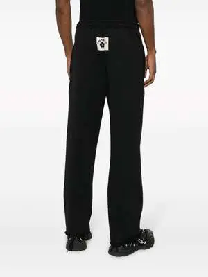 A PAPER KID Logo-patch Cotton Track Pants - Black