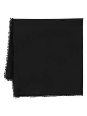 Saint Laurent Logo-jacquard Scarf - Black