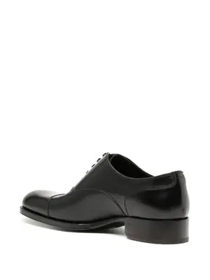 TOM FORD Elkan Leather Oxford Shoes - Black