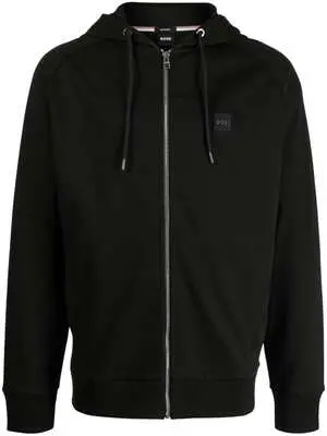 BOSS Logo-patch Drawstring Hoodie