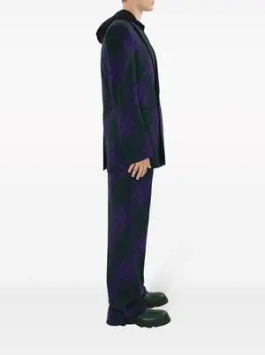 Burberry Check-pattern Wool Trousers