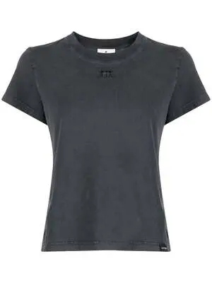 COURREGES Logo-patch T-shirt - Grey