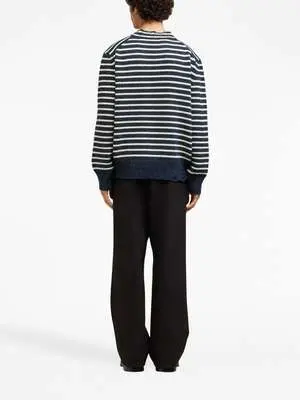 Ami Striped Crew Neck Jumper