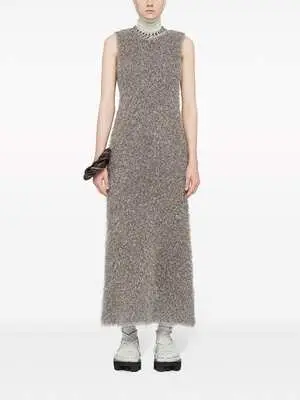 JIL SANDER V-neck Midi Dress