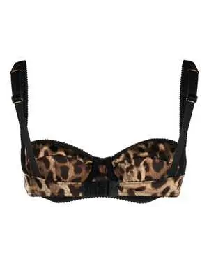Dolce & Gabbana Leopard-print Balconette Bra - Neutrals