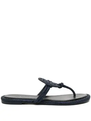Tory Burch Miller Pavé Crystal Sandals - Blue