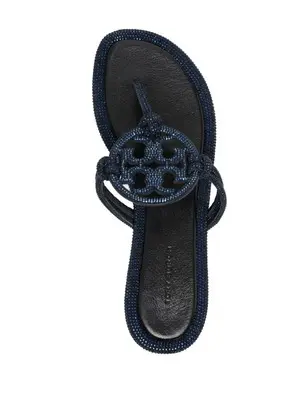 Tory Burch Miller Pavé Crystal Sandals - Blue