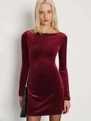 REFORMATION Jaelynn Knit Mini Dress - Red