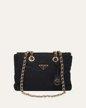 Prada Re-Edition 1995 Quilted Chain Shoulder Bag - F0002 Nero