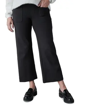 INGRID & ISABEL Ingrid & Isabel Wide Leg Ankle Maternity Trousers Black Onyx