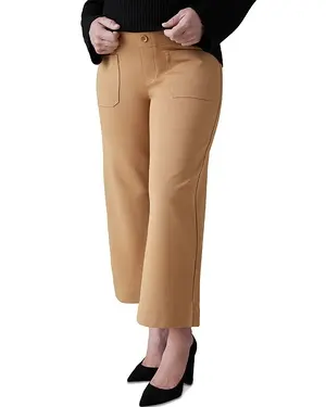 INGRID & ISABEL Ingrid & Isabel Wide Leg Ankle Maternity Trousers Cappuccino