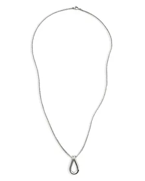 John Hardy Sterling Surf Pendant Necklace - Silver