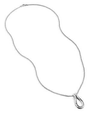 John Hardy Sterling Surf Pendant Necklace - Silver