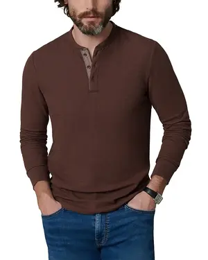 Joe's Jeans Essential Double Face Henley Chocolate
