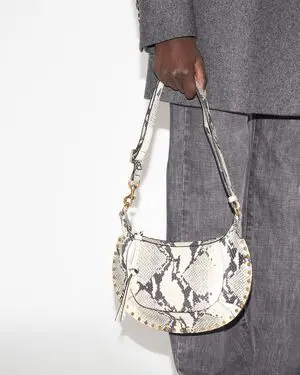 Isabel Marant Oskan Moon Leather Shoulder Bag