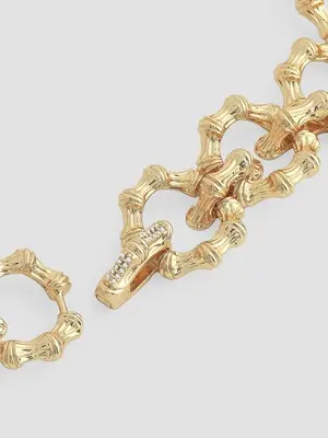 ANABEL ARAM Bamboo 18k -plated & Cubic Zirconia Chain Necklace