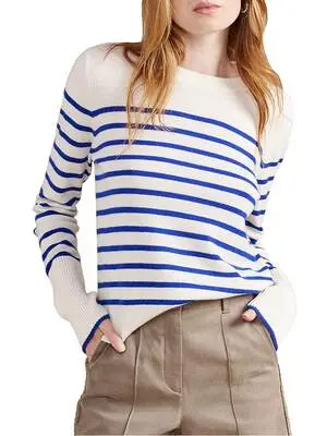 LA LIGNE Lean Lines Sweater Cream Cobalt