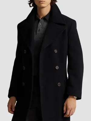 Polo Ralph Lauren Wool Double-breasted Coat - Black