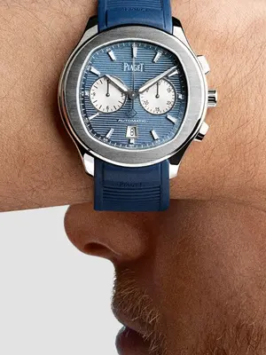 PIAGET Polo Stainless Steel & Rubber Chronograph Watch/42mm
