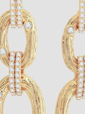 ANABEL ARAM Enchanted Forest 18k -plated & Cubic Zirconia Chain Earrings