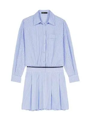 Maje Women's Short Shirt Dress - Blue  - Blue