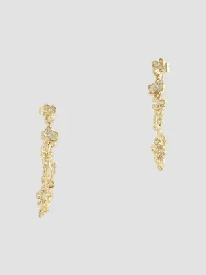 ANABEL ARAM Orchid 18k -plated & Cubic Zirconia Hoop Earrings