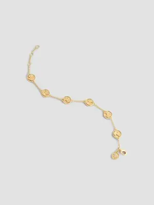ANABEL ARAM 18k -plated Butterfly Coin Bracelet/6