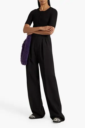 ATM Anthony Thomas Melillo Ribbed Stretch-modal Top - Black