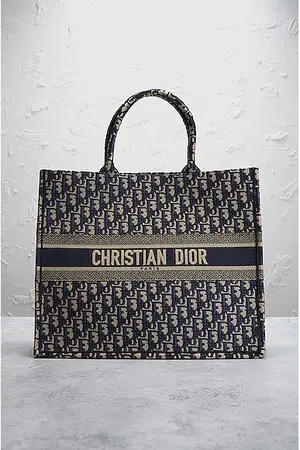 Dior Book Tote In Navy