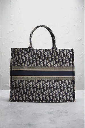 Dior Book Tote In Navy