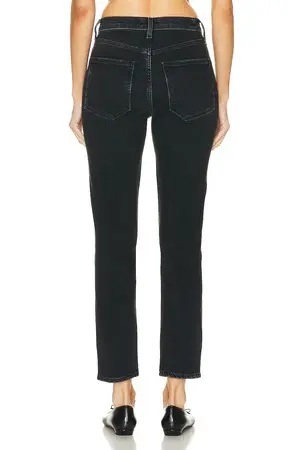 AGOLDE Riley Long High Rise Straight Jeans - Panoramic