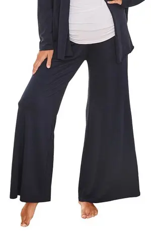 ANGEL MATERNITY Debra Wide Leg Maternity Pants - Navy