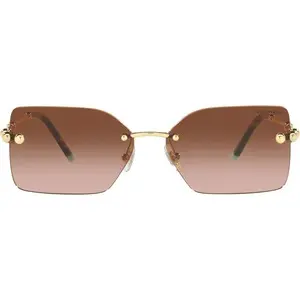 Tiffany & Co. Tiffany & Co. 59mm Rectangular Sunglasses Pale Gold