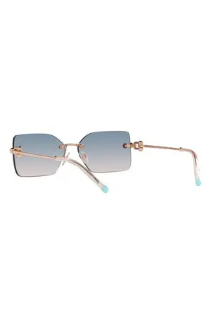 Tiffany & Co. 59mm Rectangular Sunglasses - Rose Gold